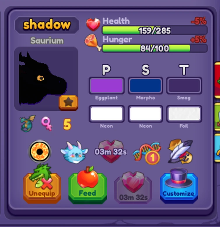 Looking for a fear element shadow cosmetic saurium | Fandom