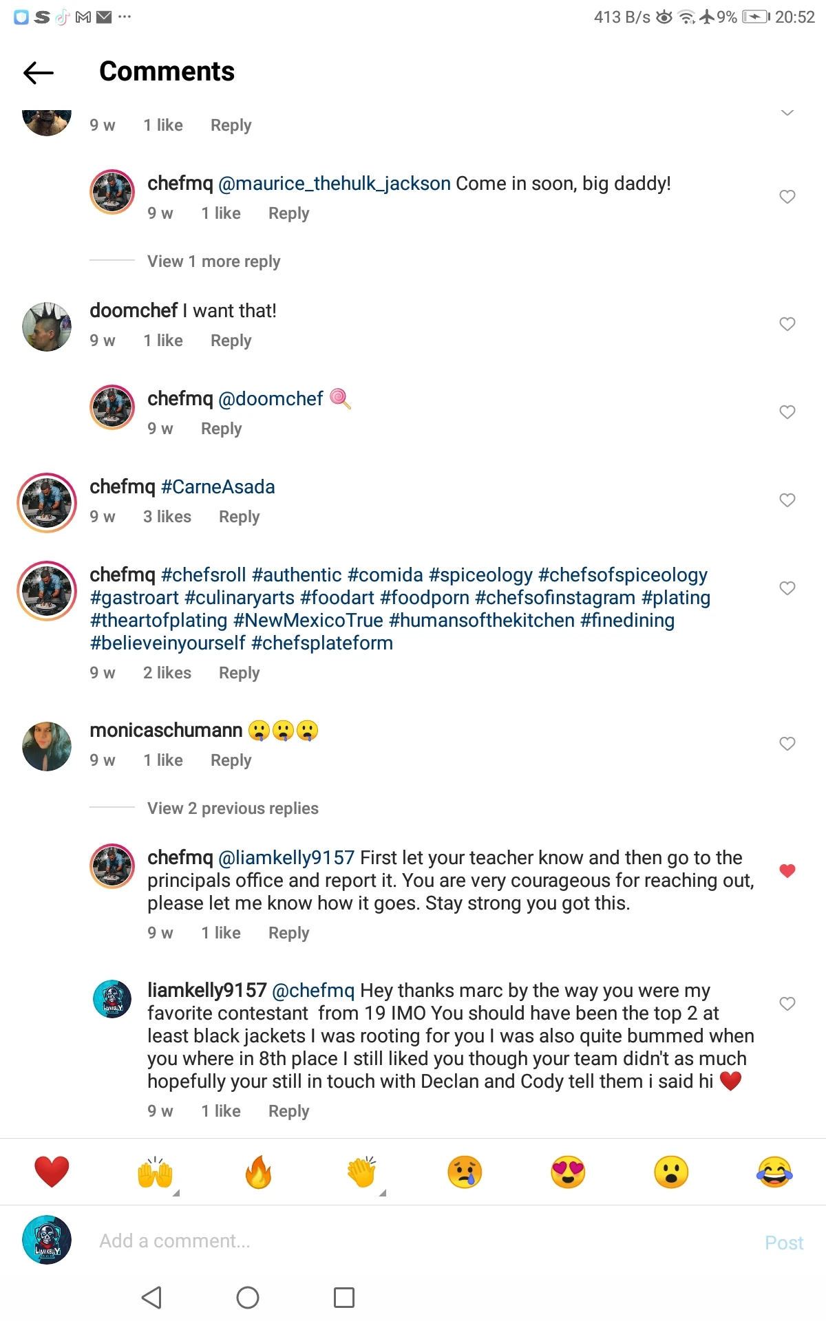 Marc replied to me on Instagram 9 weeks ago so I thought I would share ...