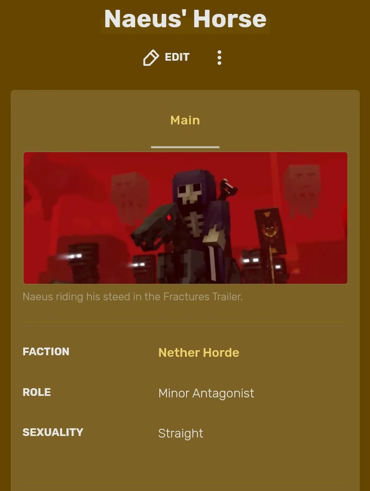 It sure is good to know the sexuality of Naeus's horse | Fandom