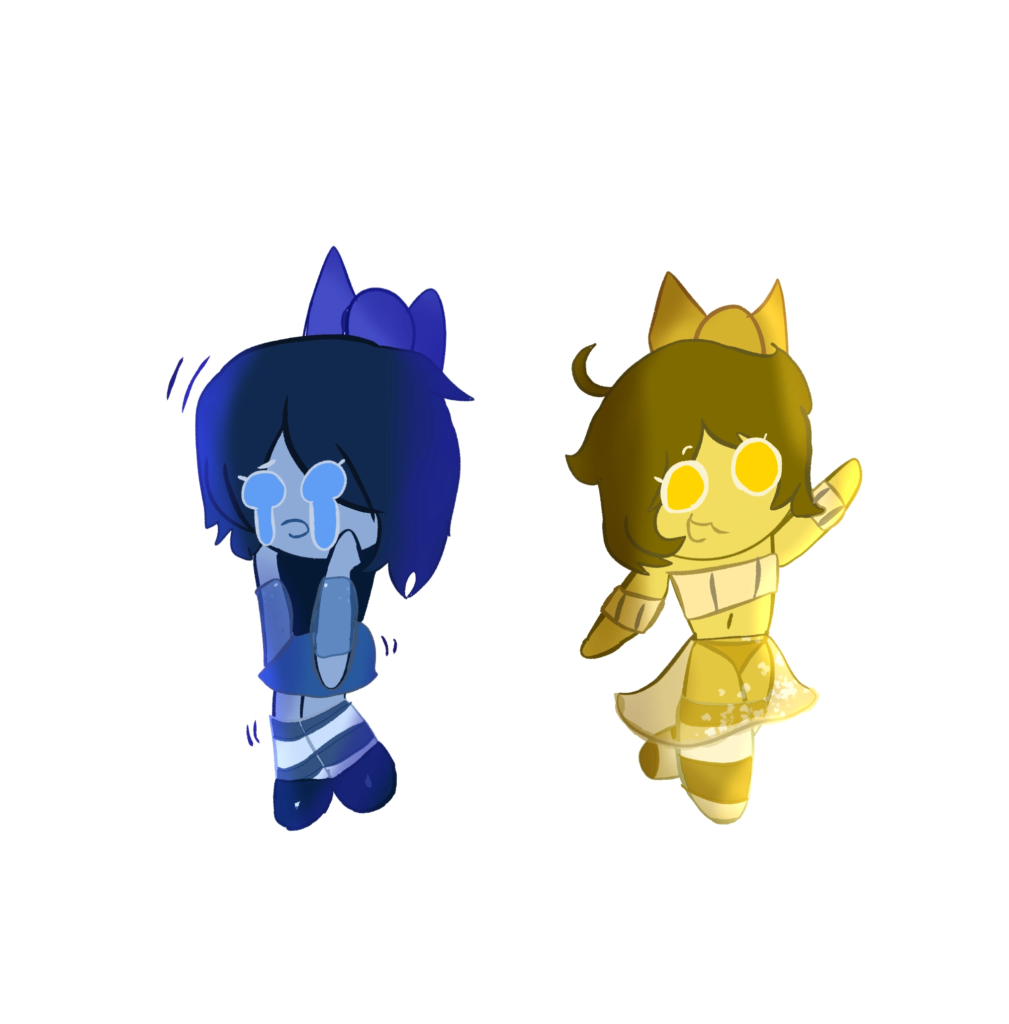 Sad cookie and happy cookie. (Not a vent btw) (inspired by ena kinda ...