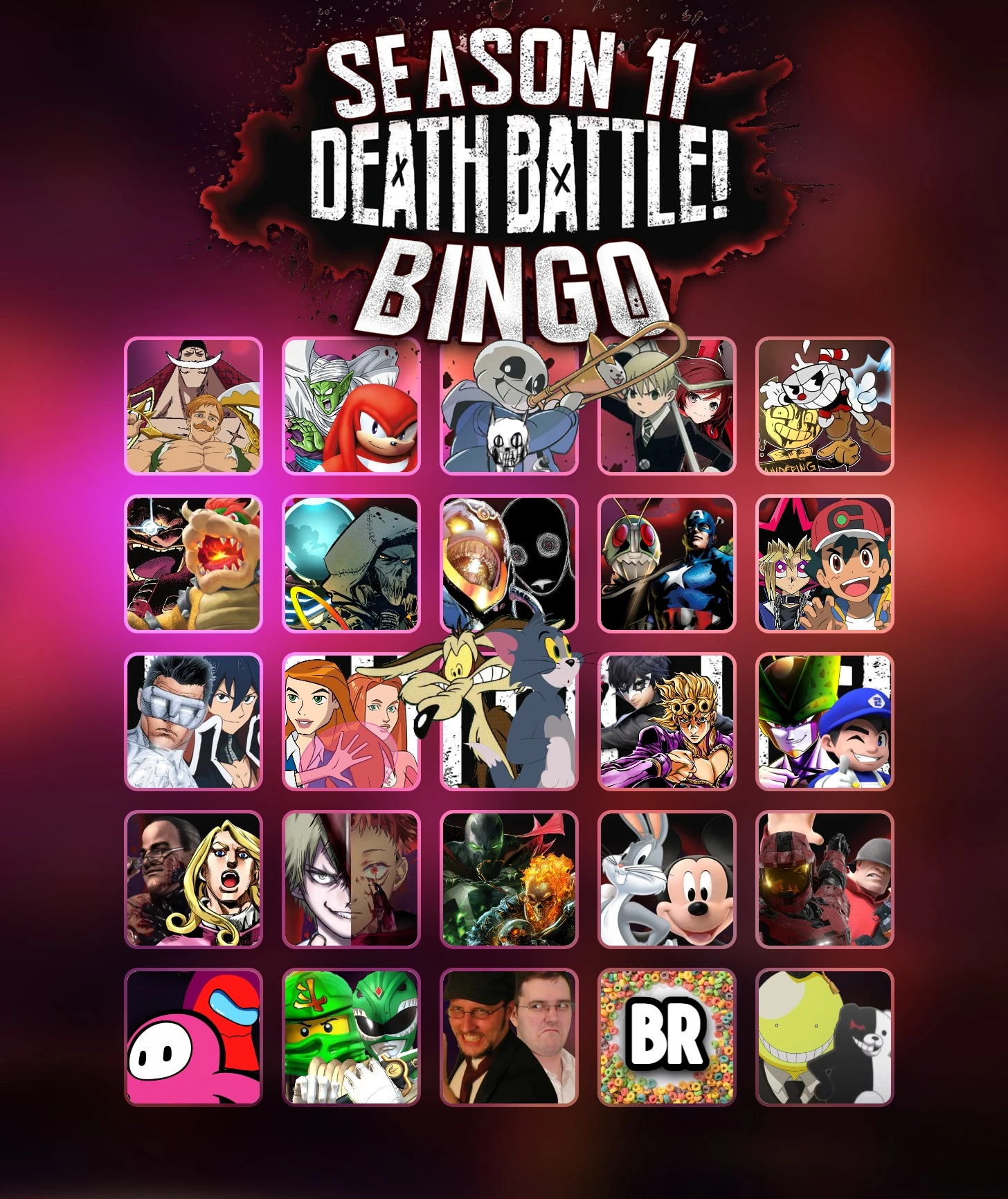 Made a bingo card for Season 11. You can thank me later. Or now, now ...