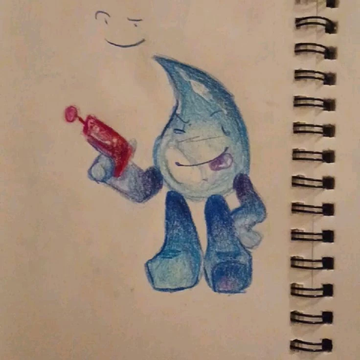 teardrop and ice cube traditional art!! | Fandom