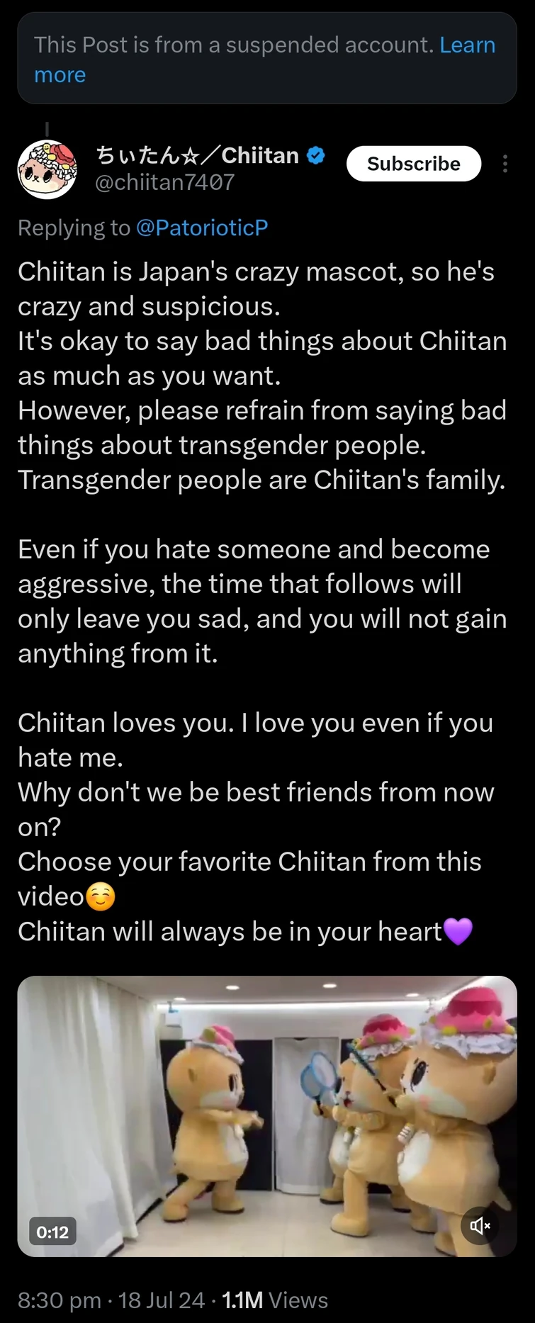 Atp I genuinely don't think it's possible to hate chiitan | Fandom