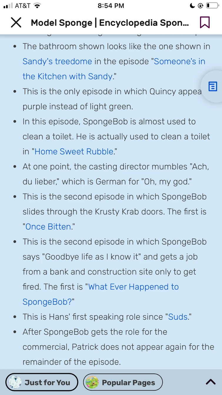 I can't believe "Oh my god" was said in SpongeBob but in German instead ...