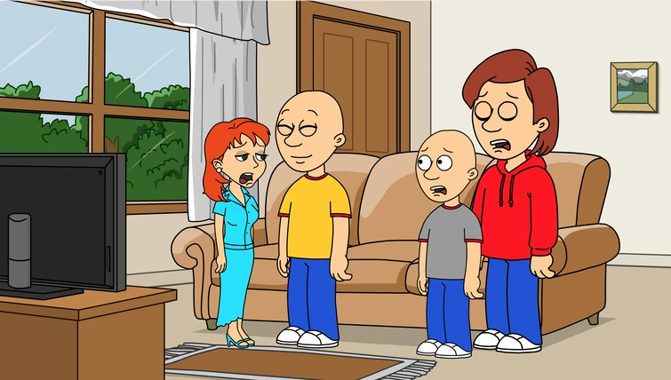 Bald Caillou cutted Eisor's lips off while Classic Caillou and Coris ...