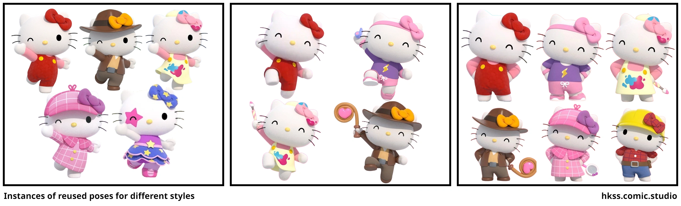 Instances of reused poses for different styles | Fandom