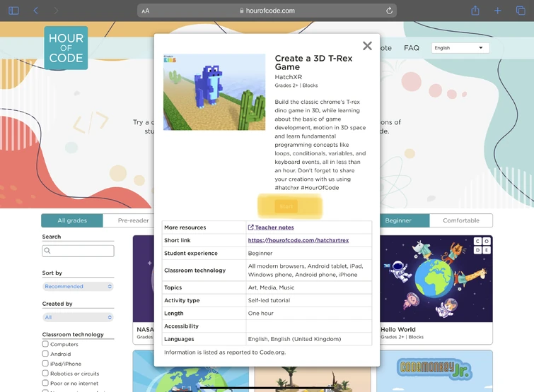 -Hour of Code Tutorial!--Create a 3D T-Rex Game- | Fandom