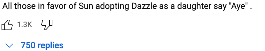 All in favor of Sun adopting Dazzle say aye | Fandom