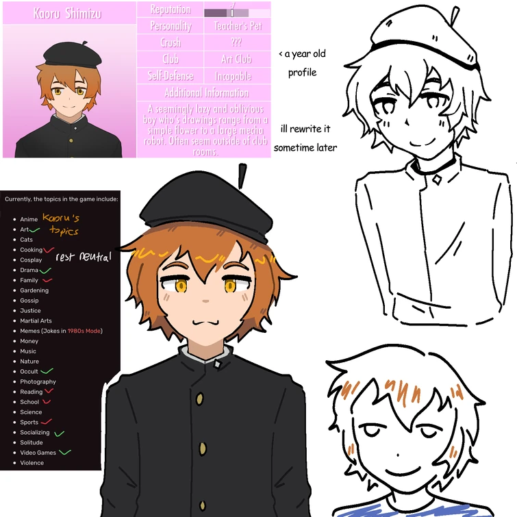 some doodles of my yan sim oc | Fandom
