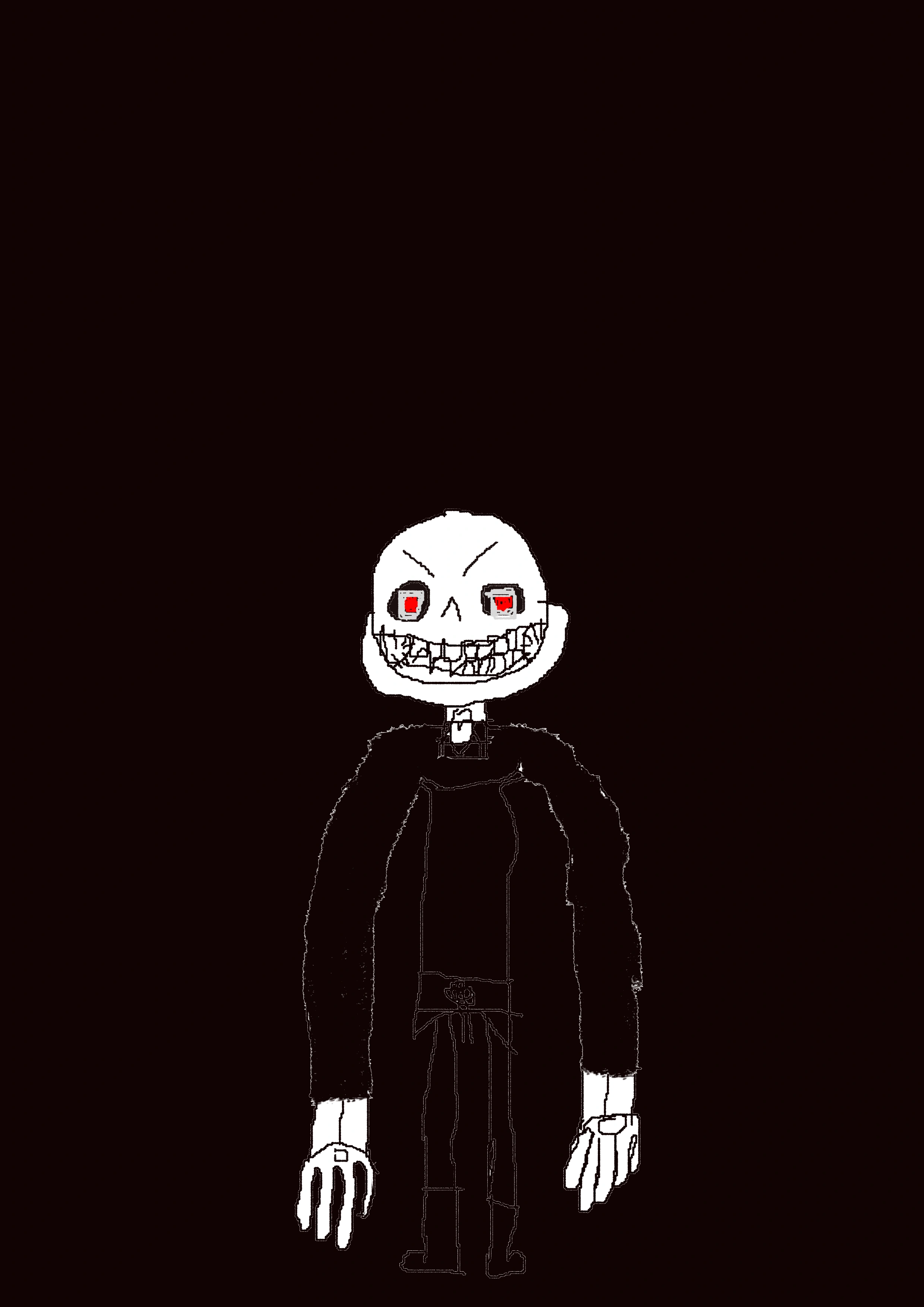 Started digital drawing and made this shitty art of Pseudo sans click ...