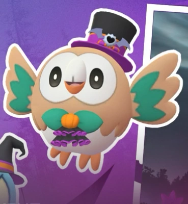 Rowlet wearing a Halloween hat | Fandom