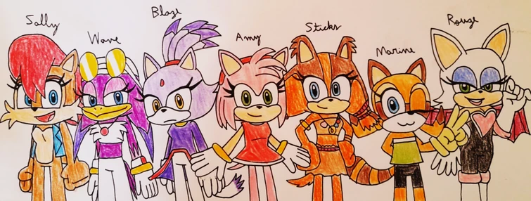 Here ya go, I drew seven of the Sonic Girls! 💕 | Fandom