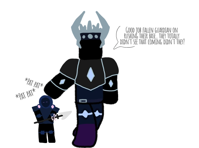 Fallen king patting Fallen guardian for doing good | Fandom