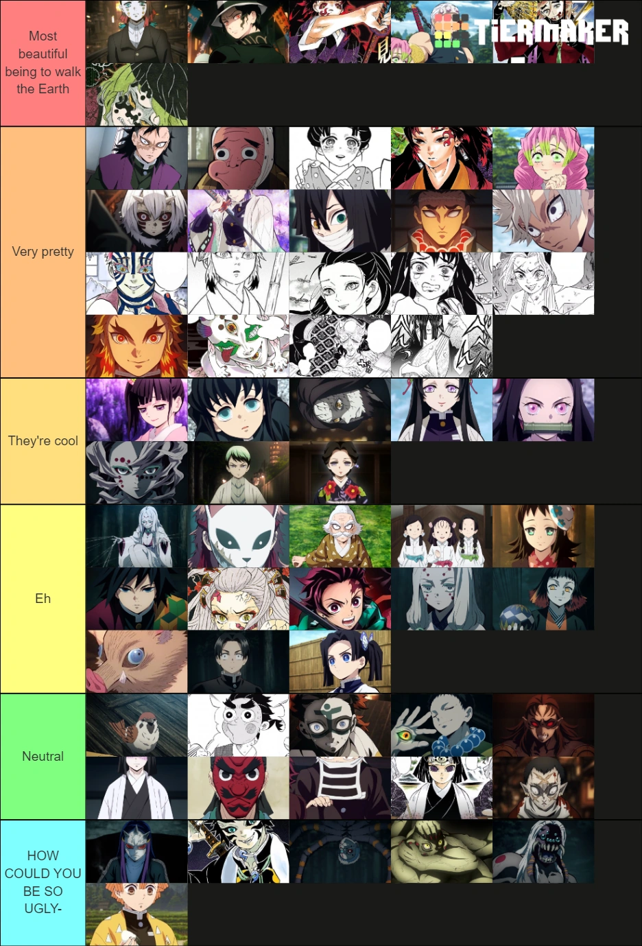 I ranked kny characters by looks so- | Fandom