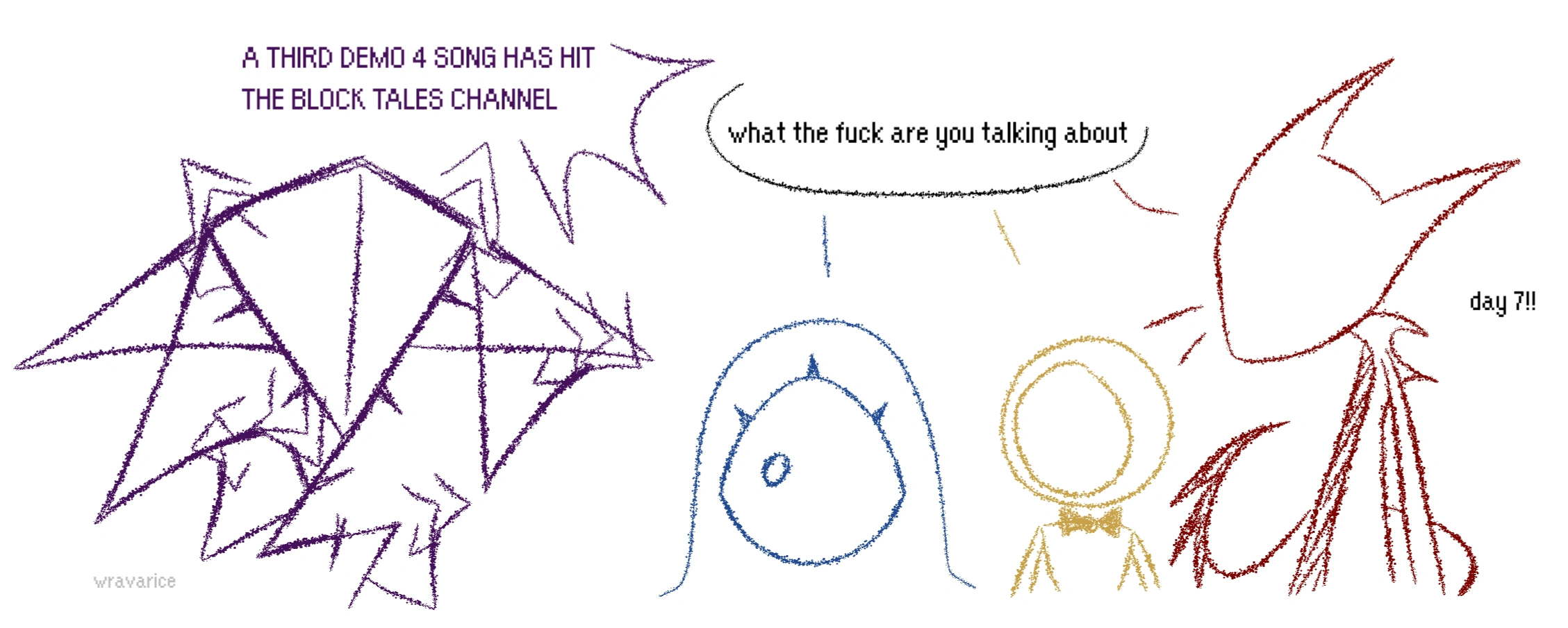 day 7 of drawing the embodiments until block tales chapter 4 releases ...