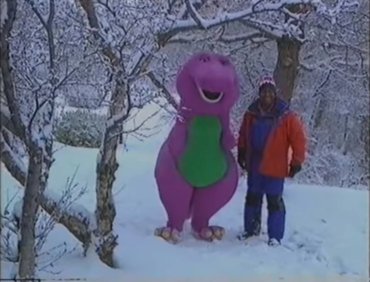 Another rare continuity of GMTV with Barney and Dave Benson Phillips ...