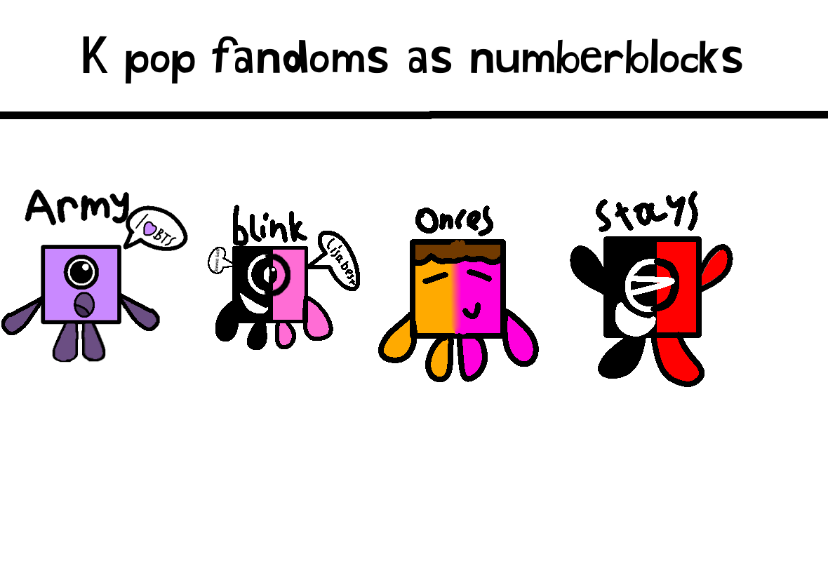 K pop fandoms as numberblocks | Fandom
