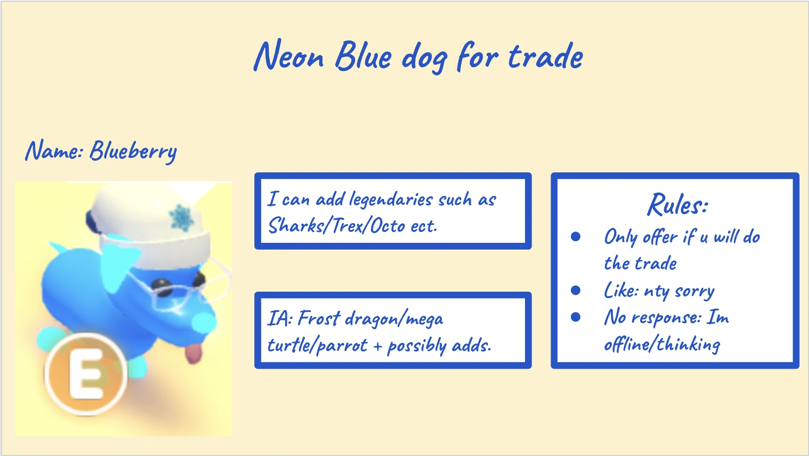 Blueberry for adoption! | Fandom