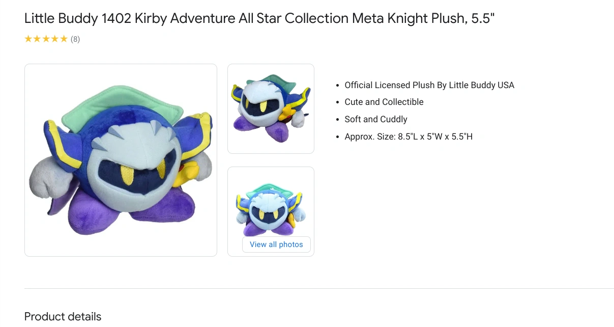 WARNING: Meta knight is capaple of causing cancer and reproductive harm ...