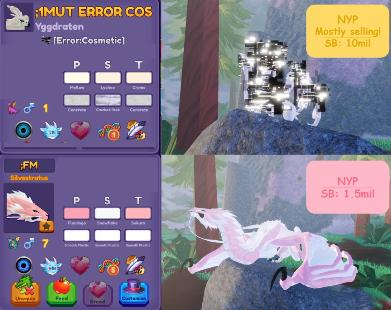 Selling error cosmetic ygg + FM silv | Fandom
