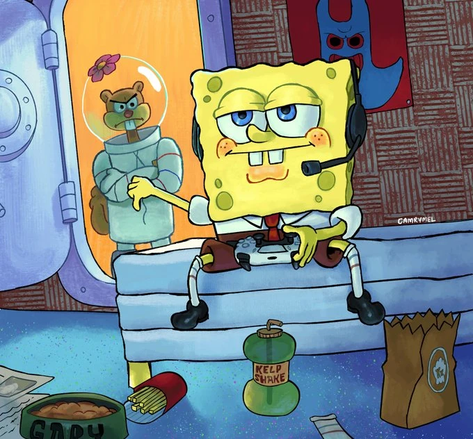 gamer spongebob | Fandom