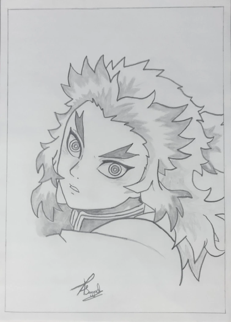 I was scrolled down and I found another beautiful Rengoku drawing 😔 ...