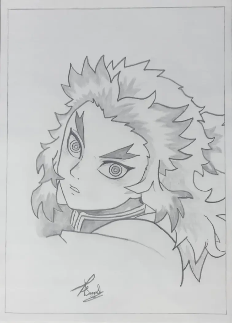 I was scrolled down and I found another beautiful Rengoku drawing 😔 ...