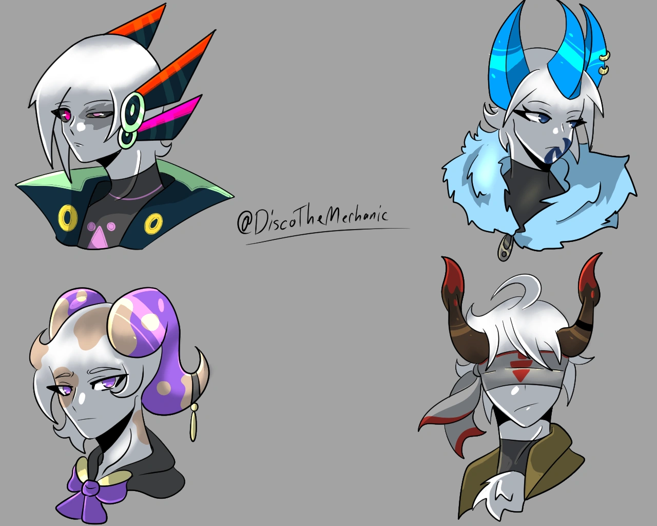 Headshots of the ocs in my style so far! | Fandom