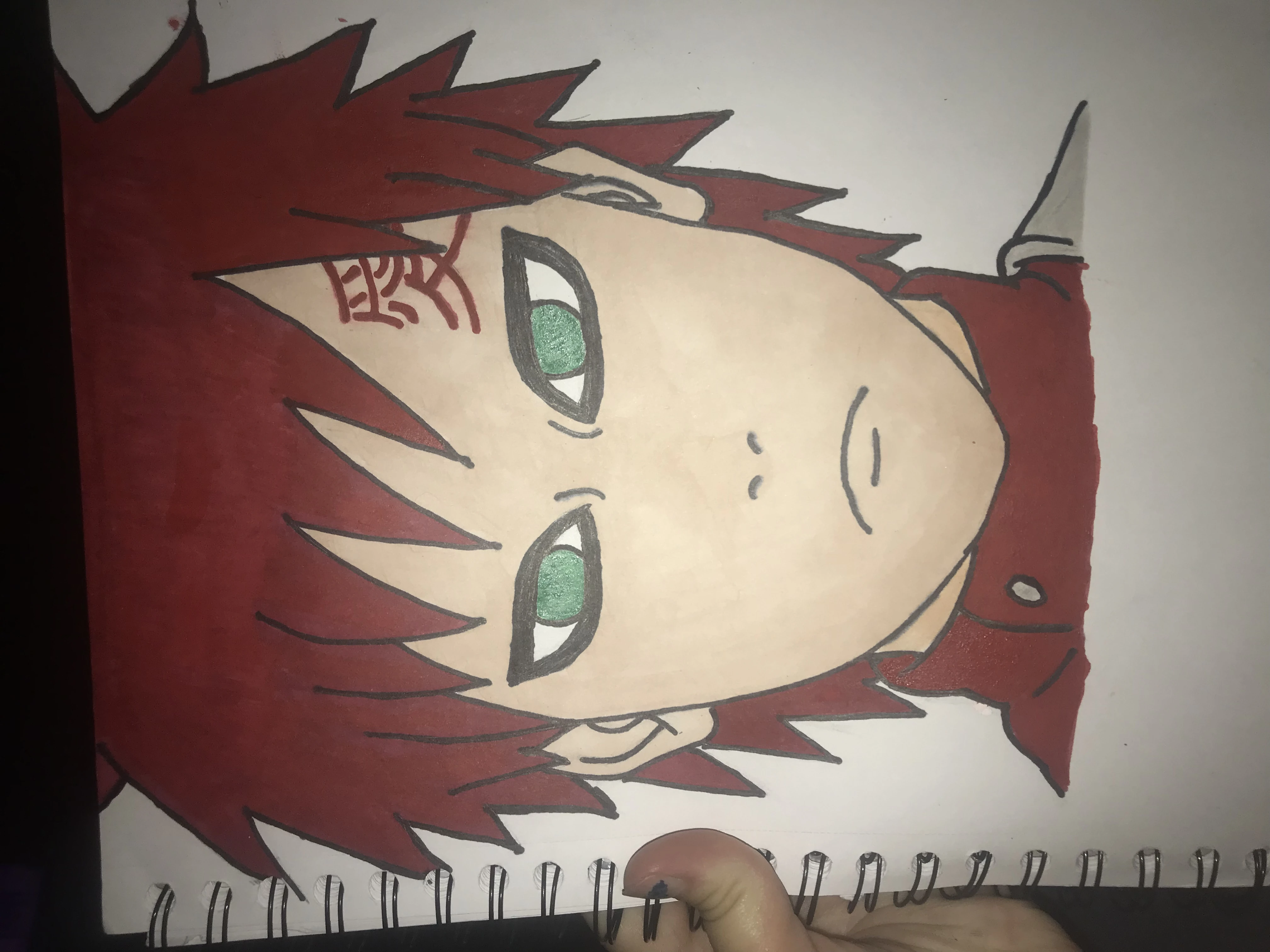 After about 2 hours… Here is my Gaara fanart!!! | Fandom