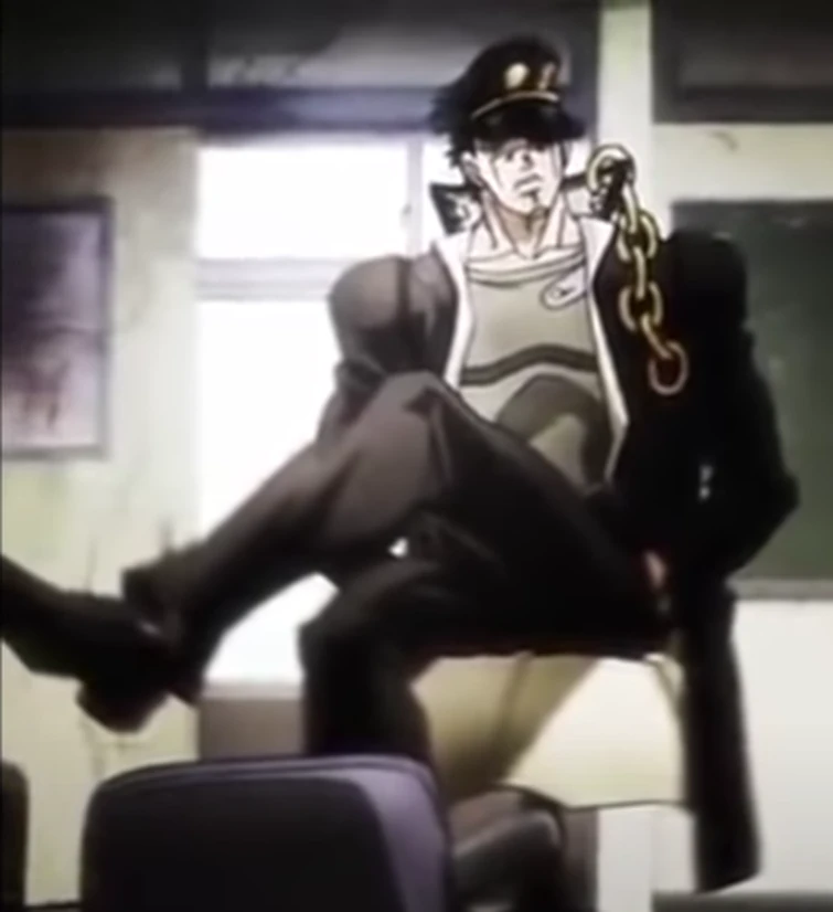 Ok, we need to talk about the way Jotaro sits in this Photo... | Fandom