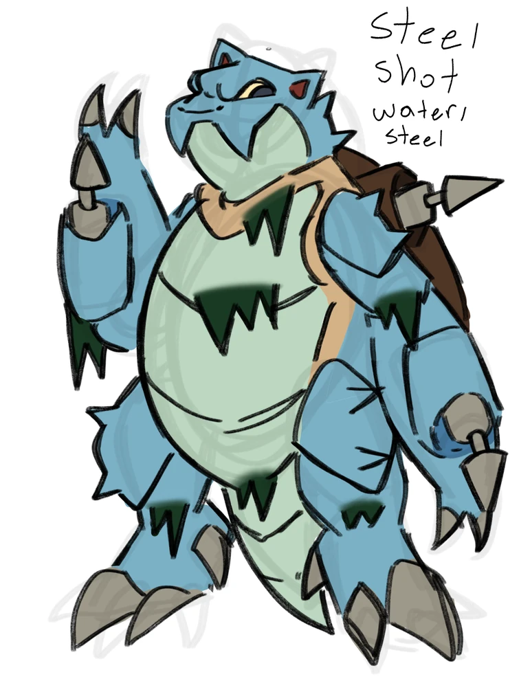 Rough sketches of past paradox gen 1 starters | Fandom