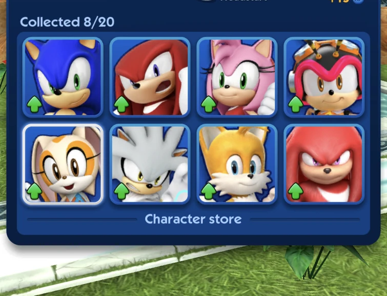 All my sonic dash characters trust me I will update this but it took me 3 years to get silver ...