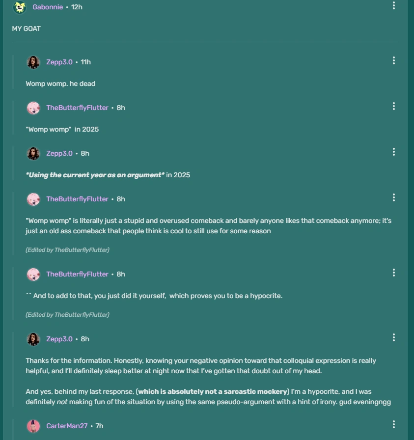 ugh I hate when people use "womp womp" | Fandom