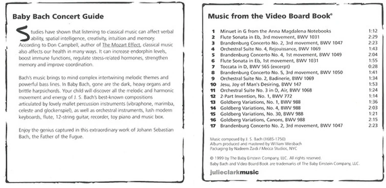 Can we add galleries for the Baby Einstein CDs? | Fandom