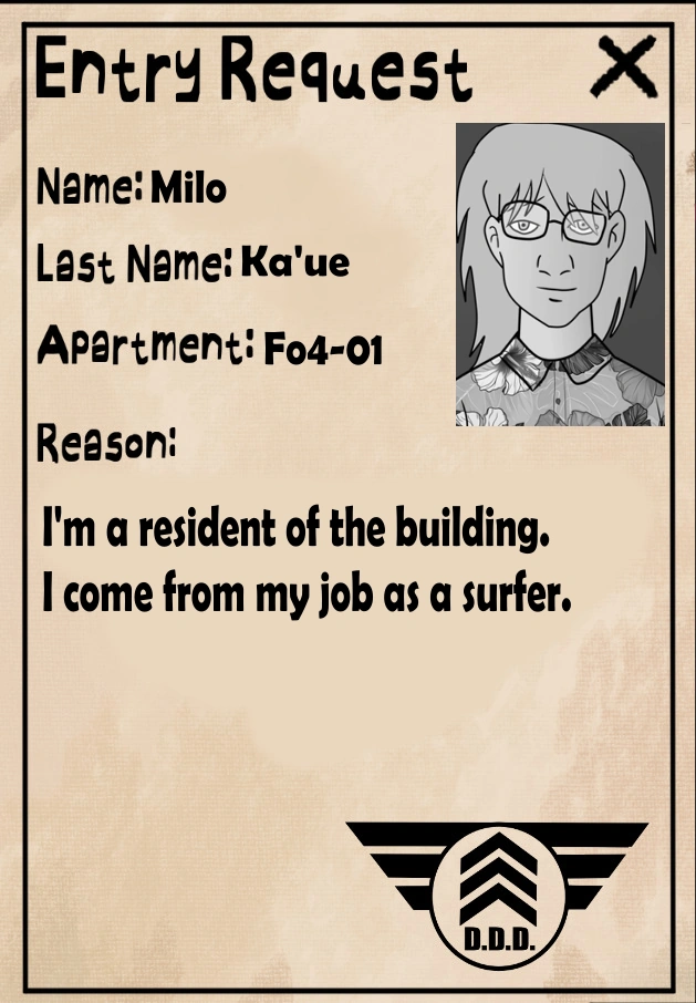 Milo's Entry Request and ID Card! | Fandom