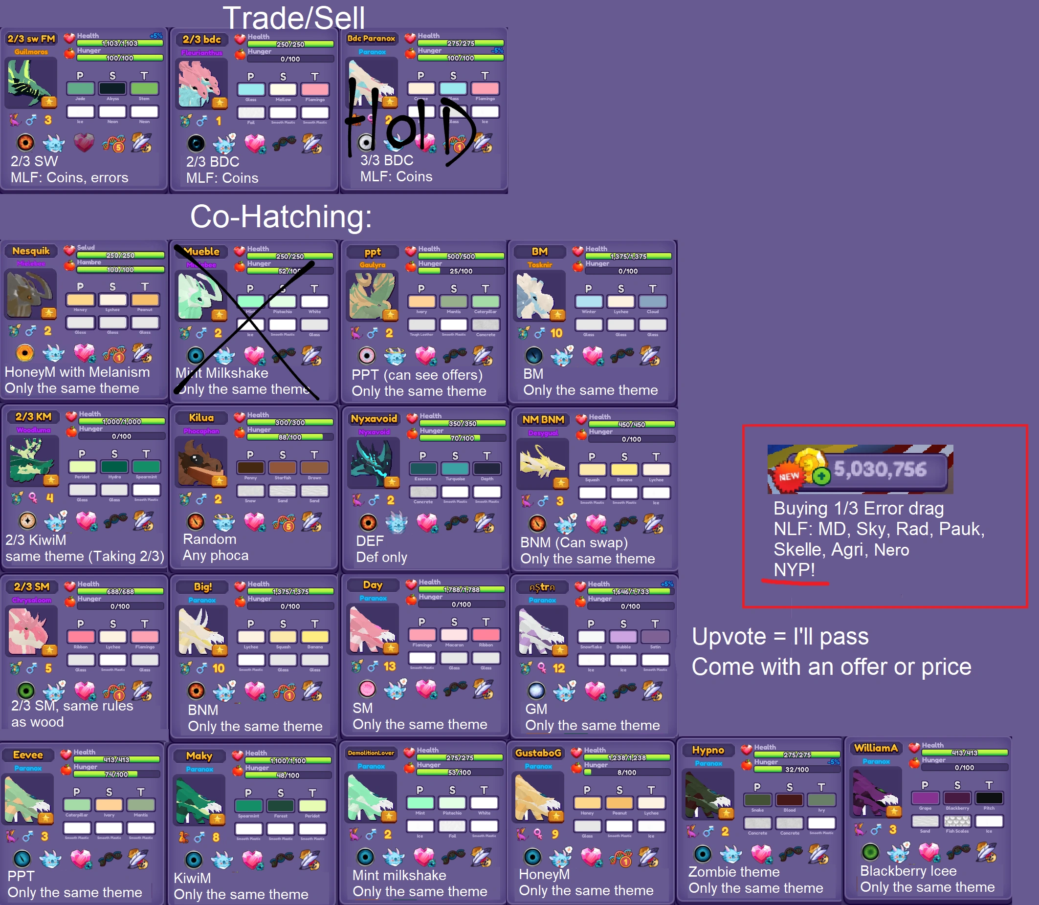Co-hatching/Auctioning drags + buying 1/3 error drag with 5m | Fandom