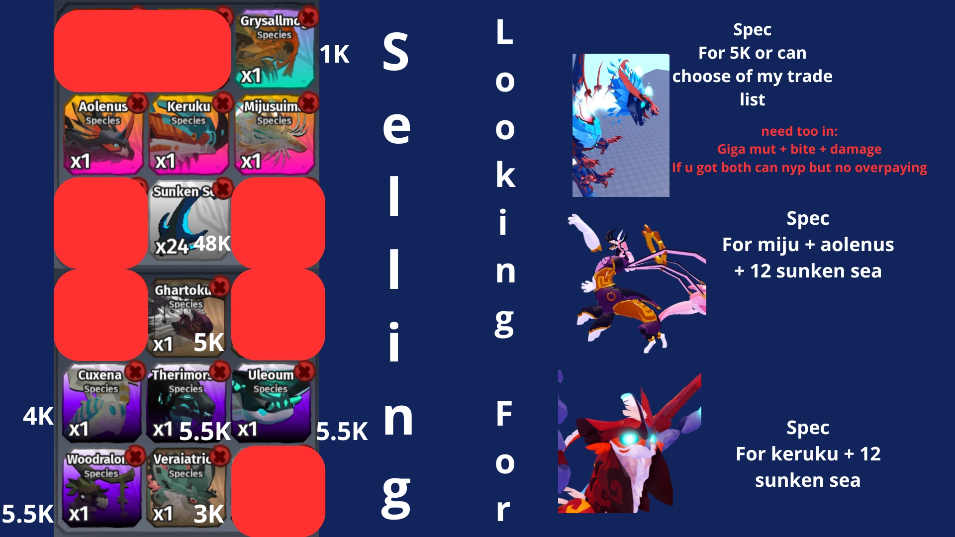 SELLING AND LF | Fandom