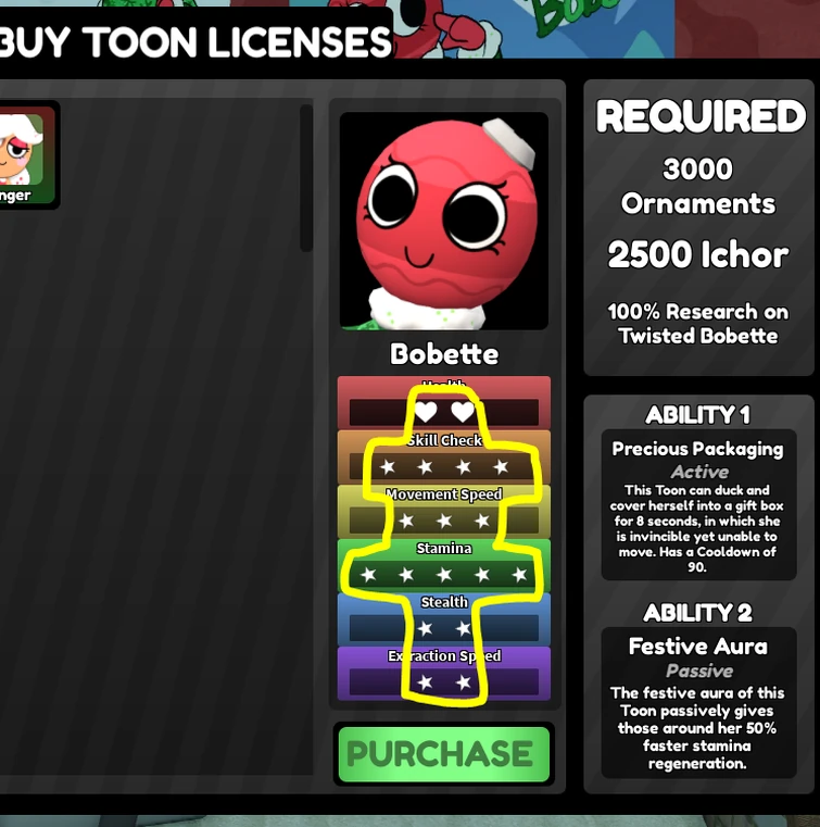 Anyone noticed that Bobette's stats somewhat form a Christmas tree ...