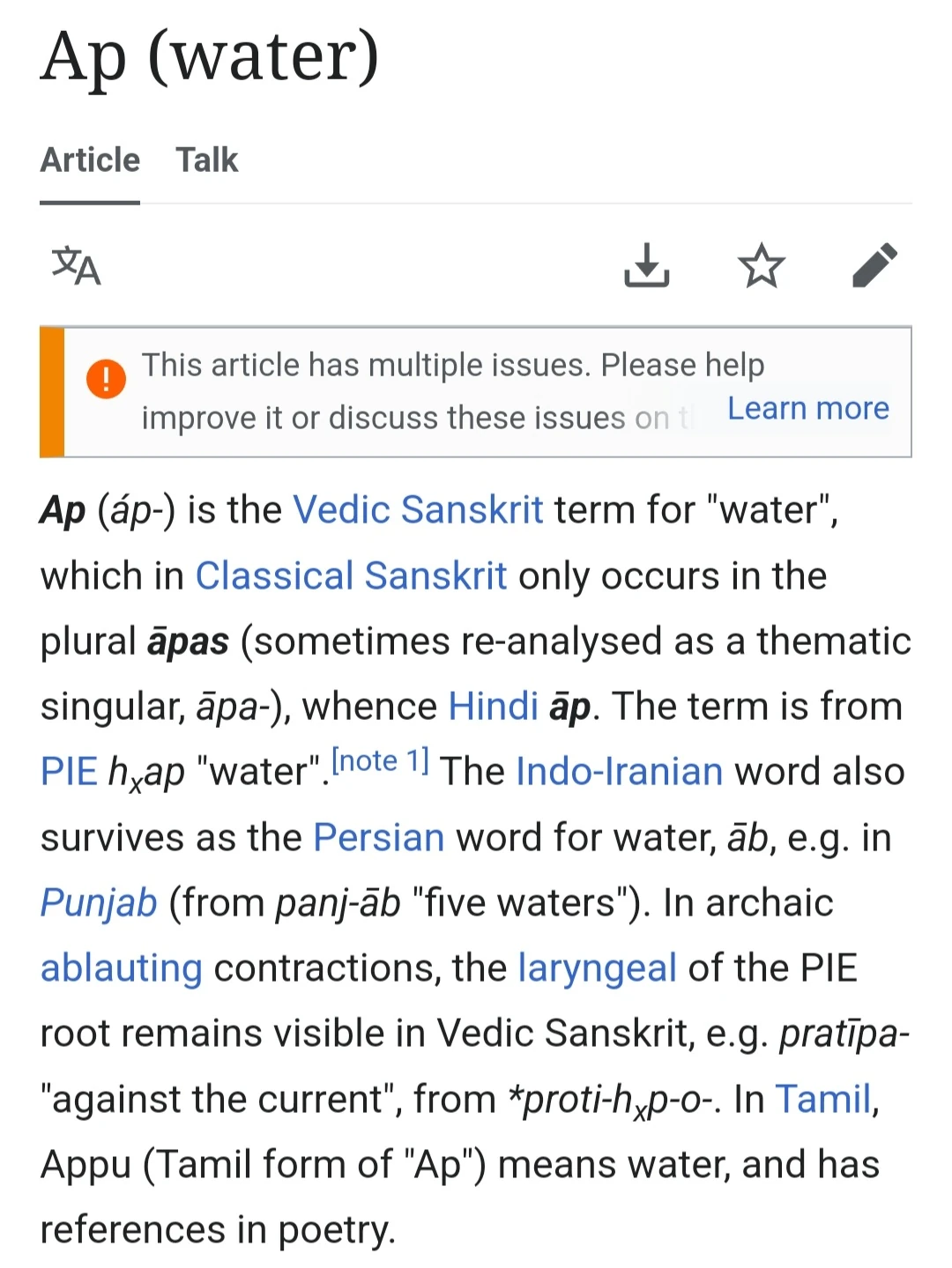 Arapas' name derives from "Apas" which apparently means water? | Fandom