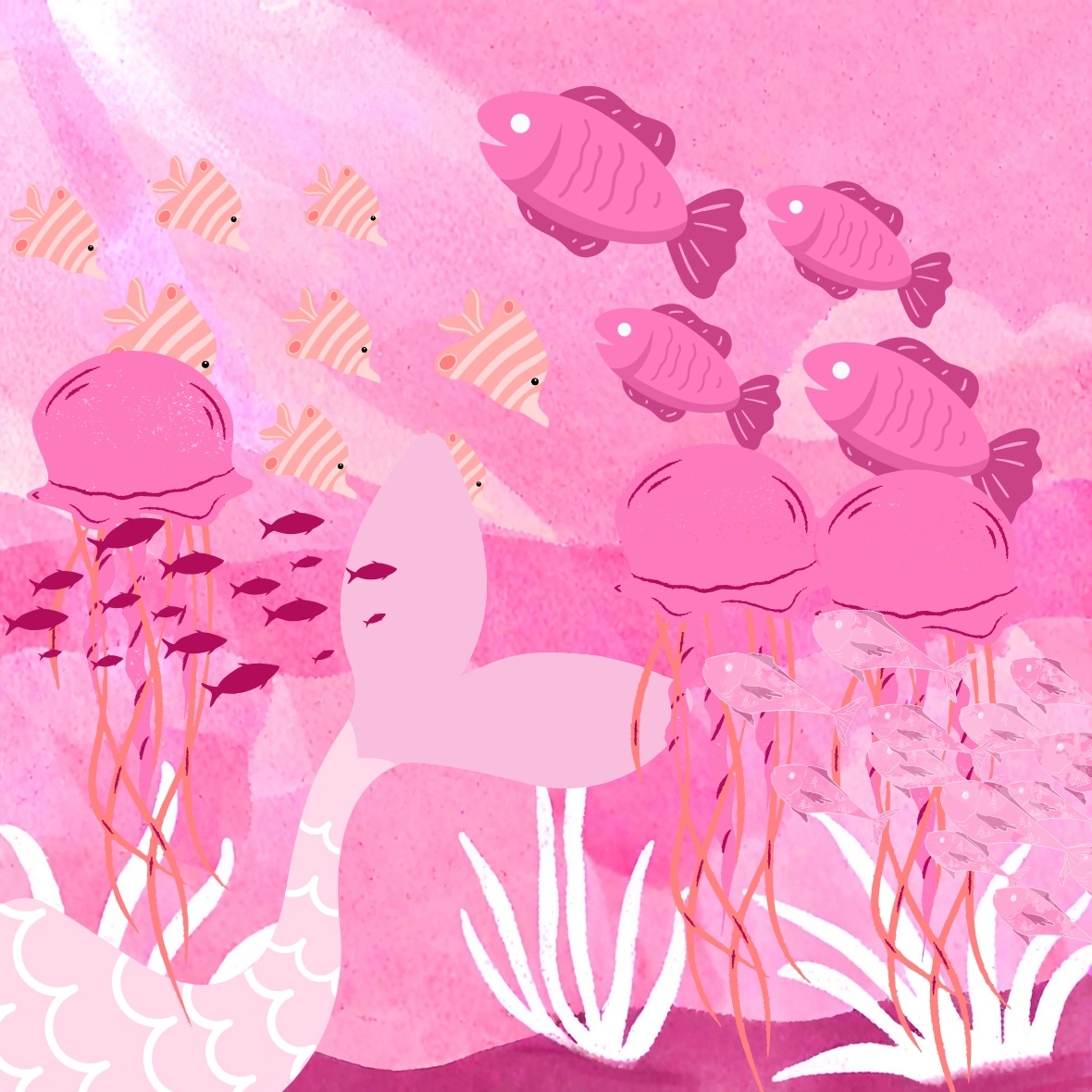 i've been quite obsessed with making pink oceans and skies lately😨 | Fandom