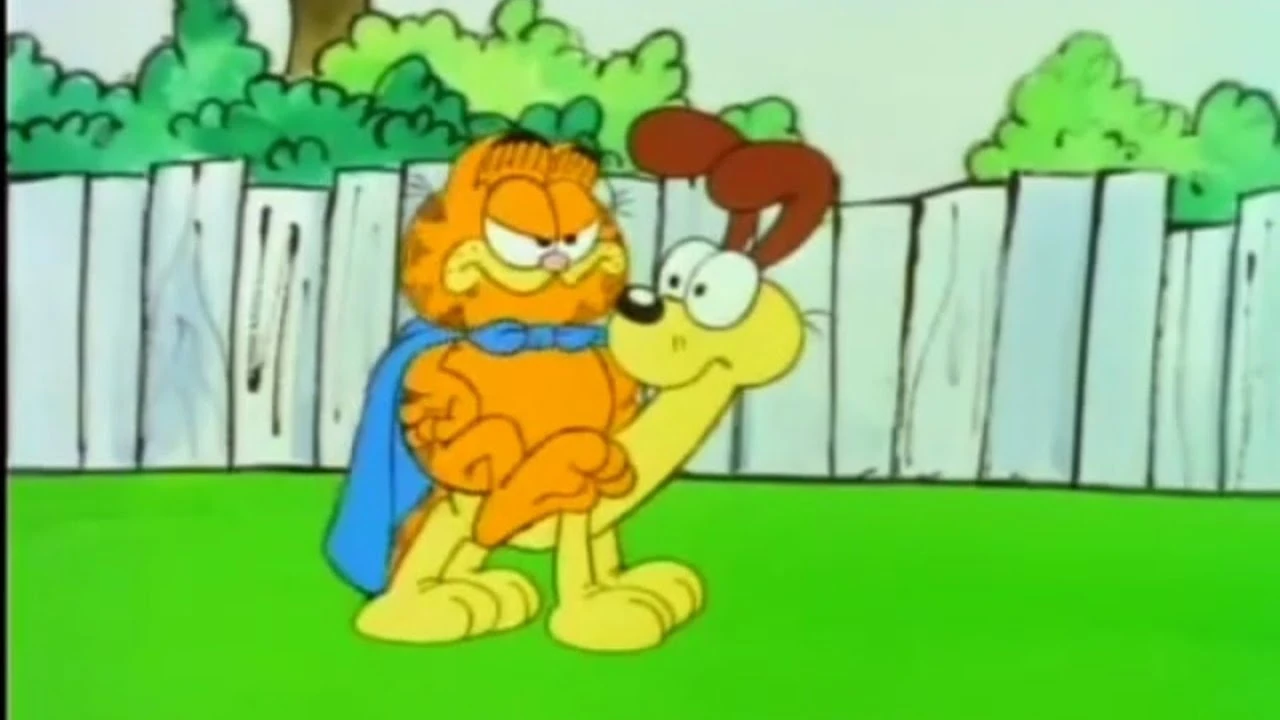 Garfield riding Odie. | Fandom
