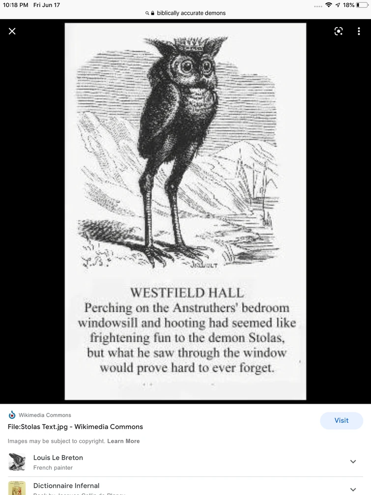 Stolas Is Based After A Folklore Myth About A Demon Owl Named Stolas ...