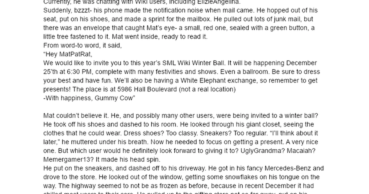 SML Wiki Winter Ball Book | Fandom
