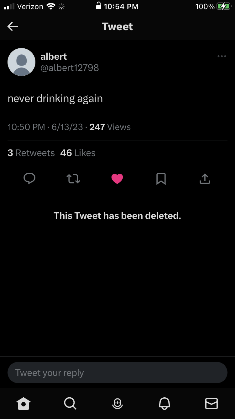 A deleted tweet I found while scrolling through Twitter. | Fandom