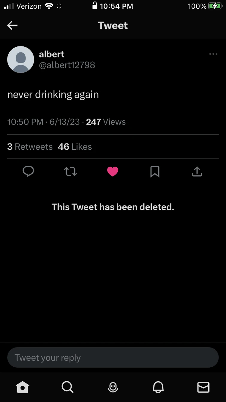 A deleted tweet I found while scrolling through Twitter. | Fandom