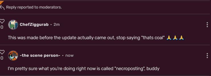 necroposting alert (could be necroposting, it is their post they replied to) | Fandom