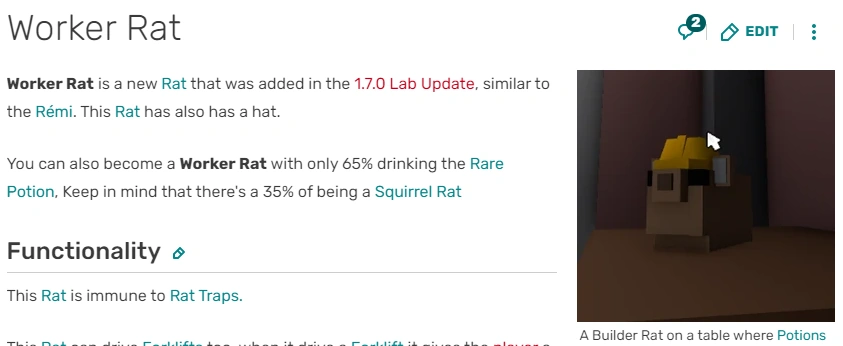 what makes you think it's a worker rat | Fandom