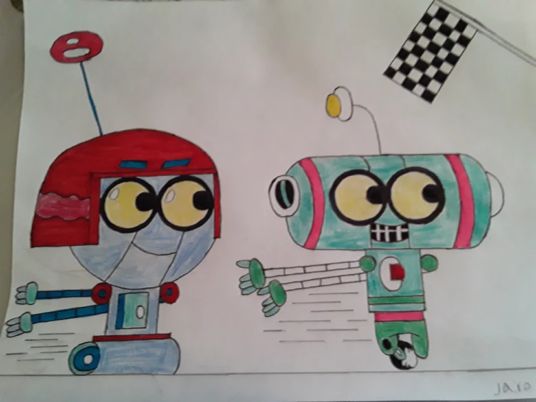 Robbie and Robot Lisa are racing together! 🏁🏁🏁 | Fandom