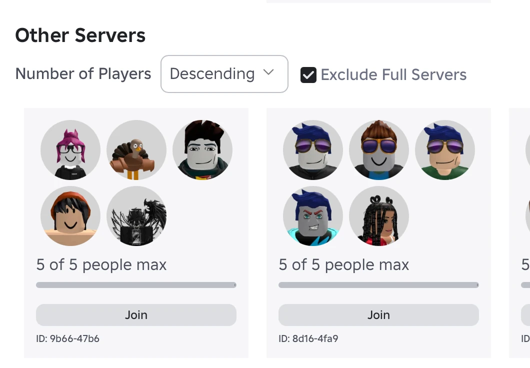 “Exclude Full Servers” | Fandom