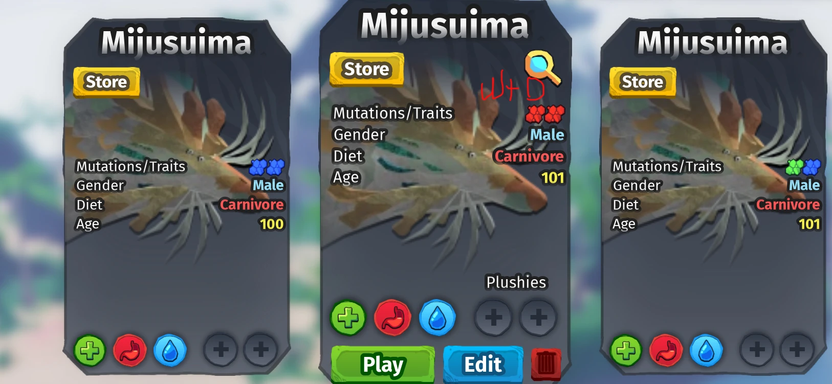 Selling cool dbl red miju and more miju | Fandom